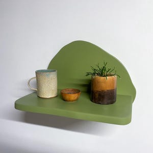 Floating Shelf, Oblong Decorative Wall Storage Organic Shape - Etsy