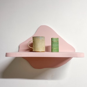 Decorative Wall Shelf, Abstract Shapes, Colorful and Wavy Plant Shelves ...