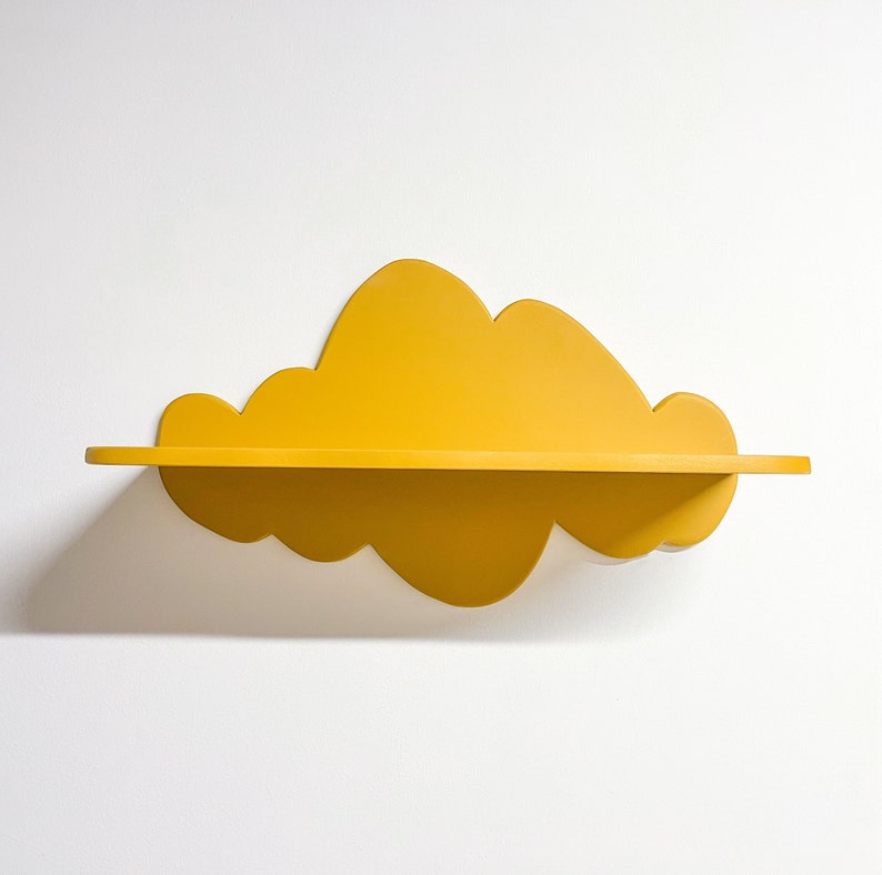 Wavy Shelf, Abstract Shape Colorful Cloud, Decorative Shelves, Wall ...