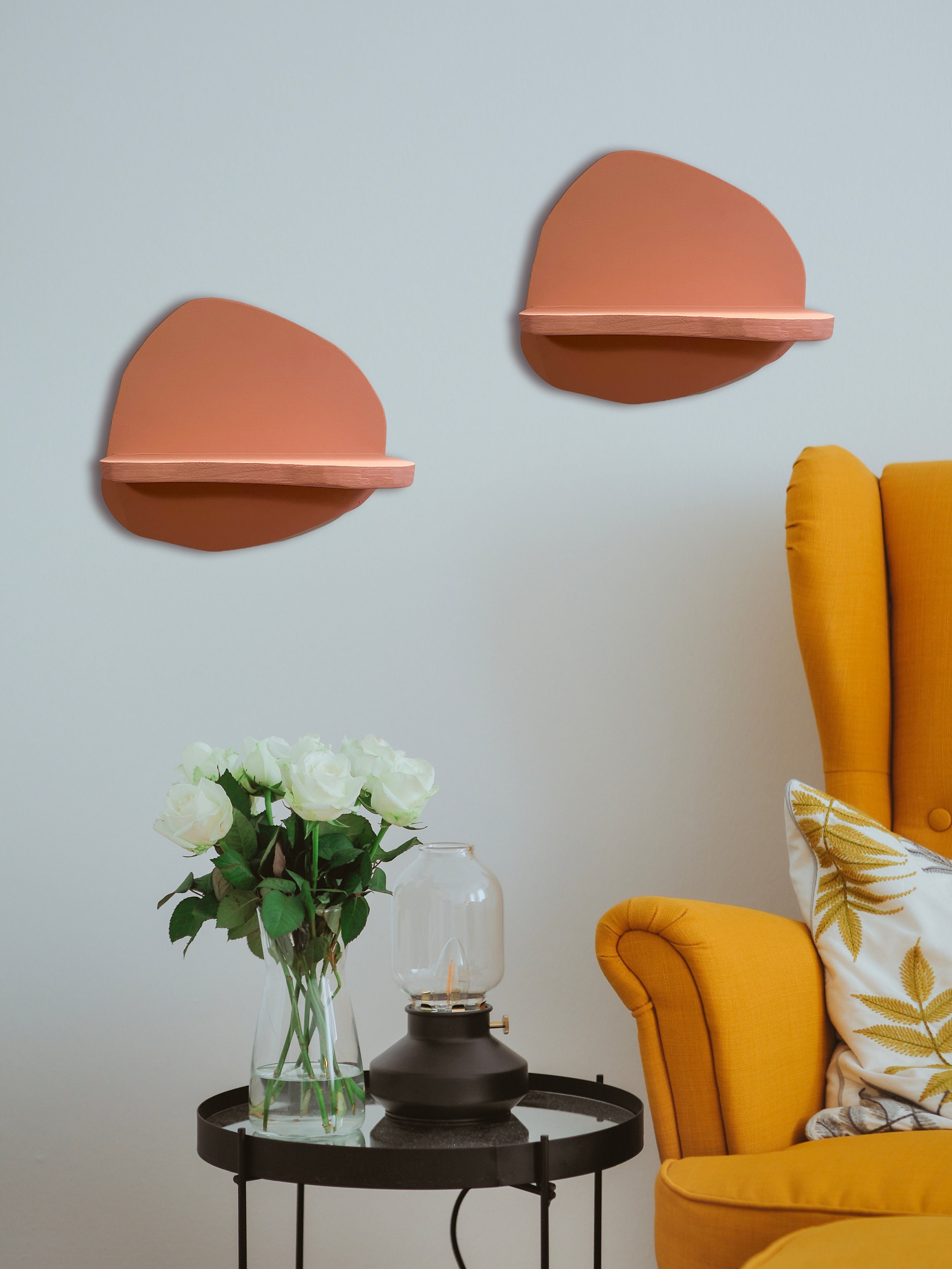 Decorative Shelf, Abstract Shape Colorful Wavy Shelves, Wall Decor ...