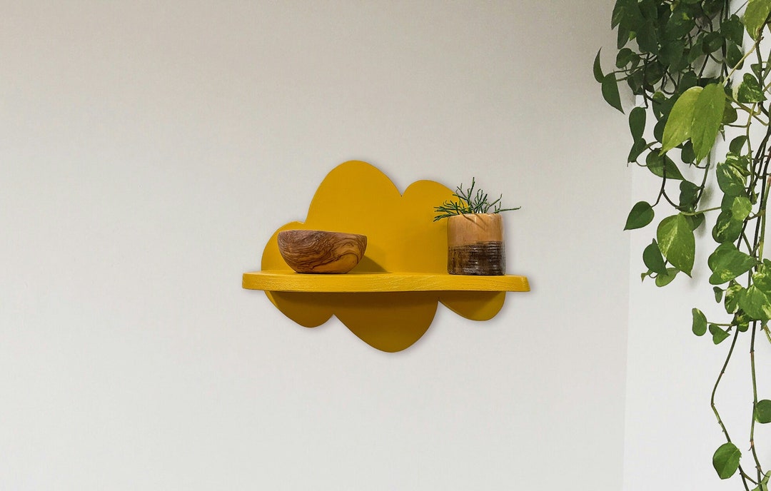 Wavy Shelf, Abstract Shape Colorful Decorative Shelves, Wall Decor ...
