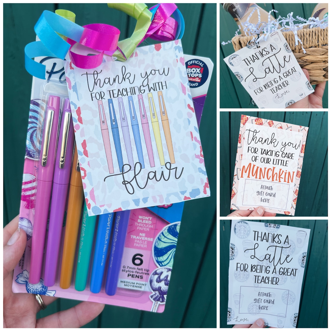 Teacher Appreciation Gift Tag: Thank You Flair Pen Printable (digital ...