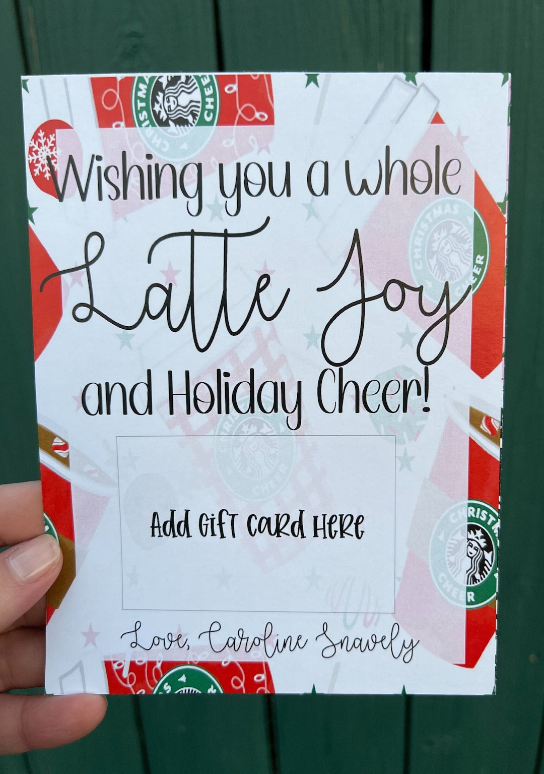 Teacher Christmas Printable Wishing You a Latte Joy and Holiday Cheer ...