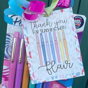 Back to School Teacher Printable Gift Tag Thank You for Teaching With ...
