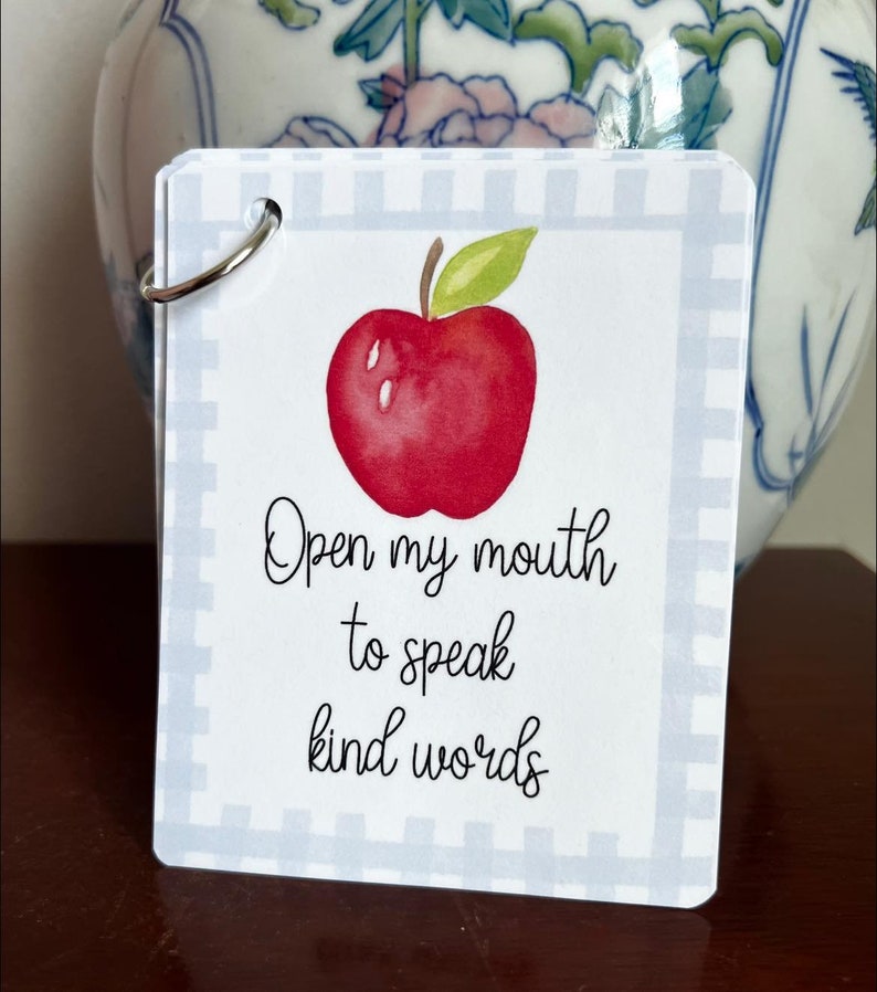 First Day Prayer Flash Cards Scripture Cards Christian Toddler Kids ...