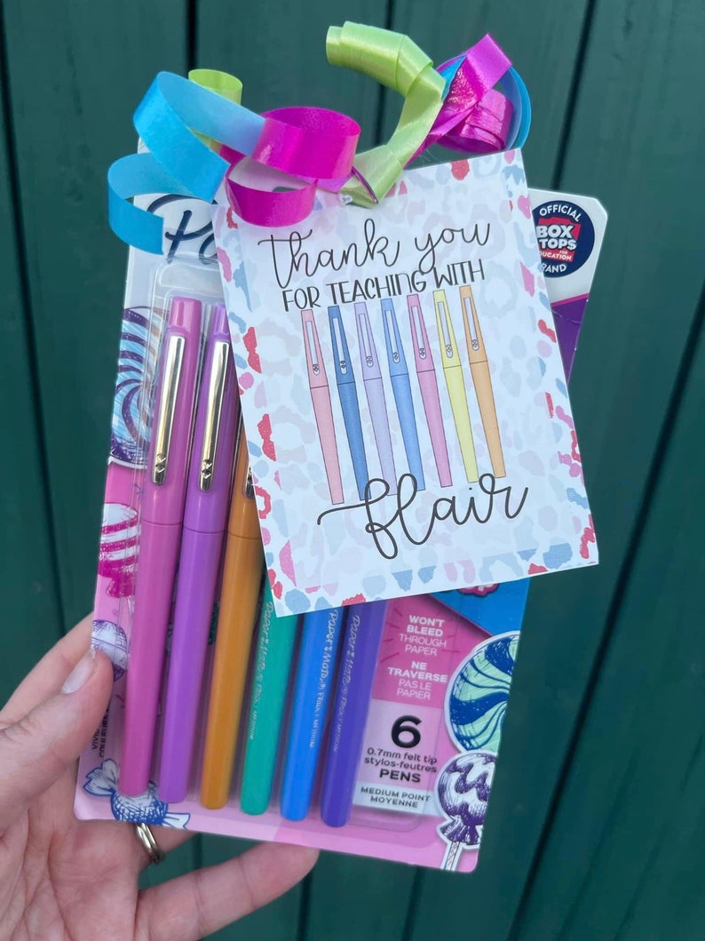 Back to School Teacher Printable Gift Tag Thank You for Teaching With ...