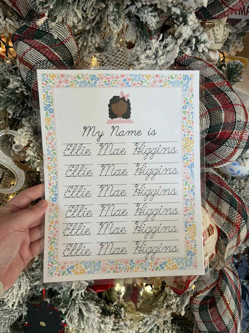 Personalized ABC Name Tracing Book Christian Toddler Kids Activity ...