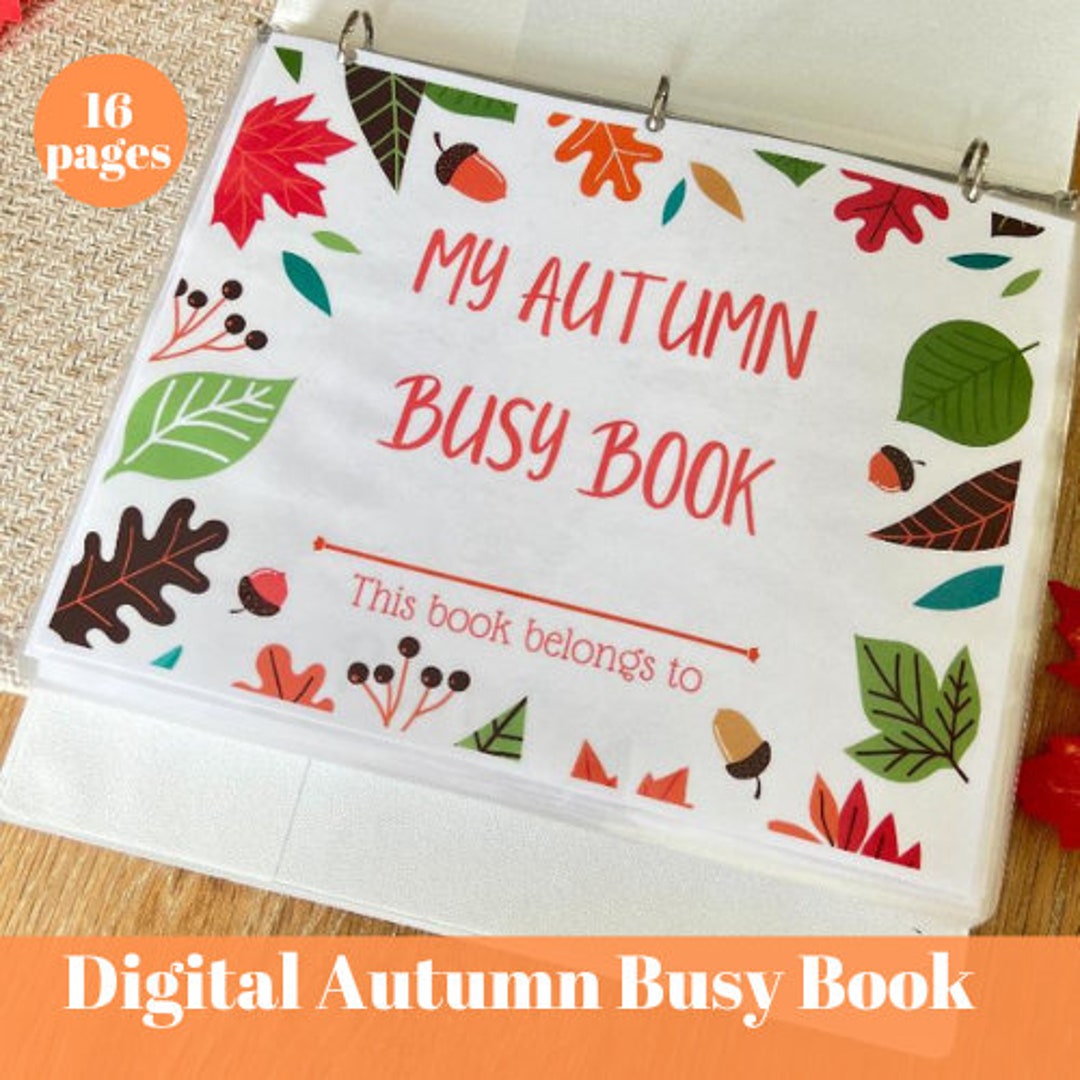My Autumn Busy Book Fall Busy Book Printable Kids Activity - Etsy