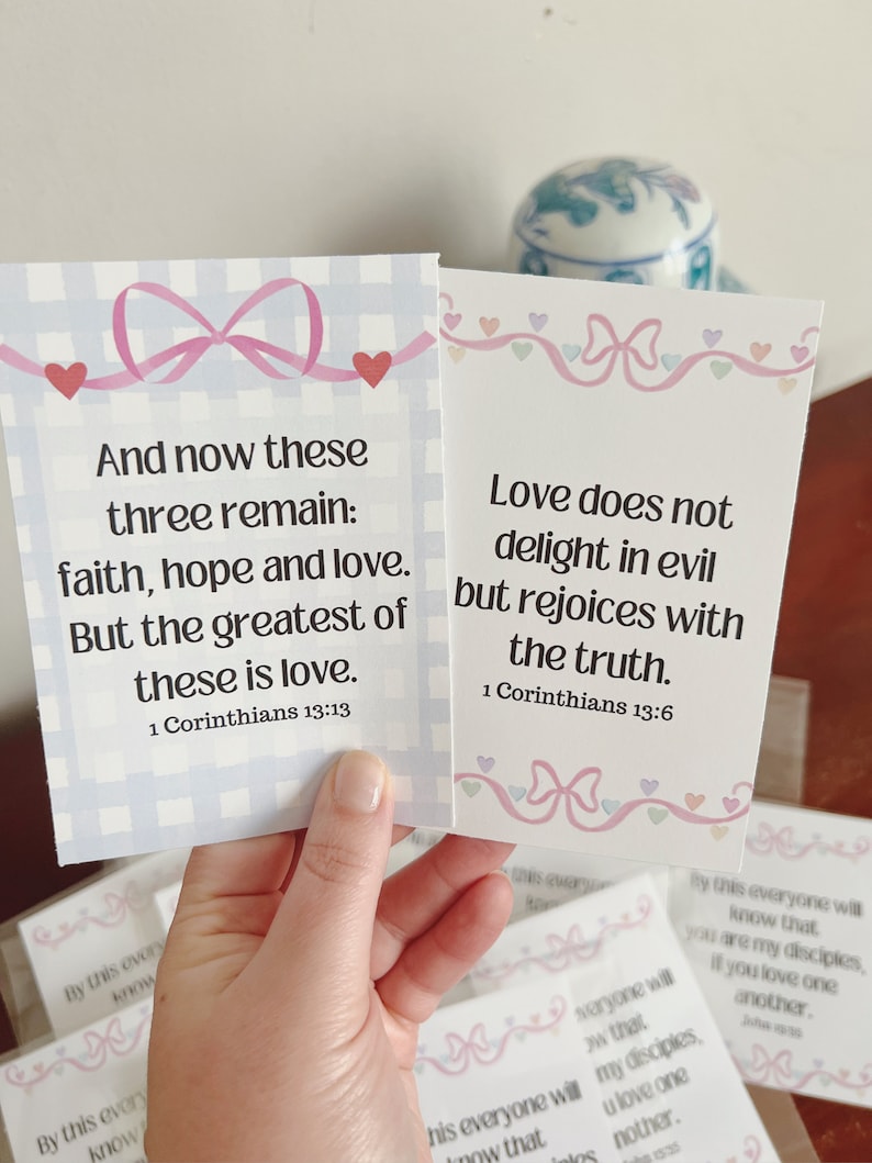 Valentine's Scripture Cards Countdown Valentines Kids Activity ...