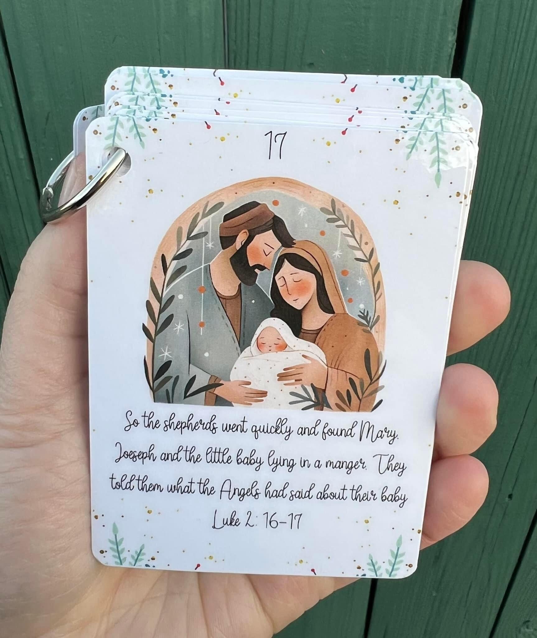 The Nativity Story Flash Cards Christmas Advent Scripture Cards ...
