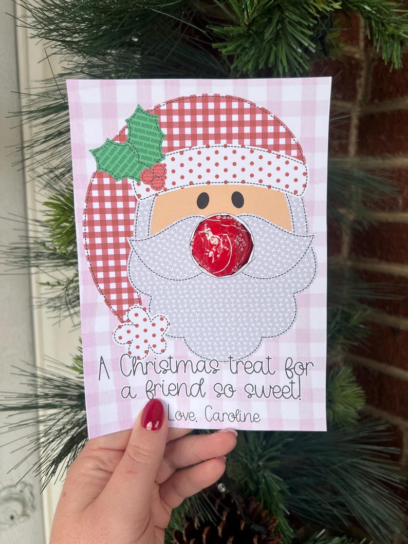 Christmas Class Party Treat Printable Santa Lollipop Holder Teacher ...