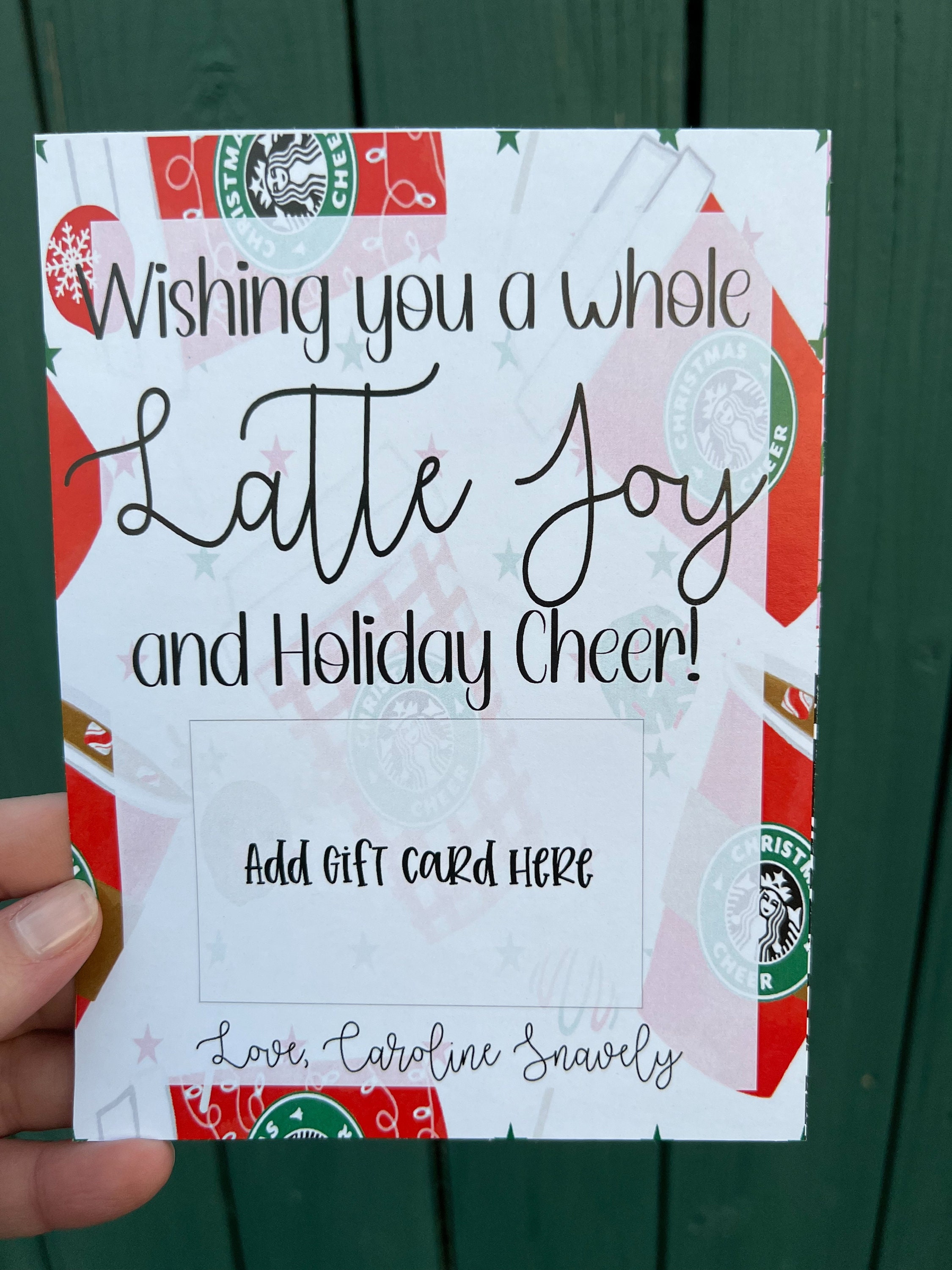 Teacher Christmas Printable Wishing You a Latte Joy and Holiday Cheer ...