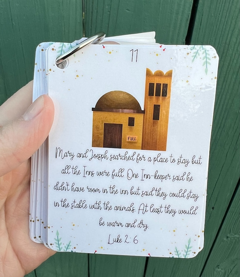 Nativity Story Flash Cards: Christmas Advent Activity (PRINTABLE) - Etsy