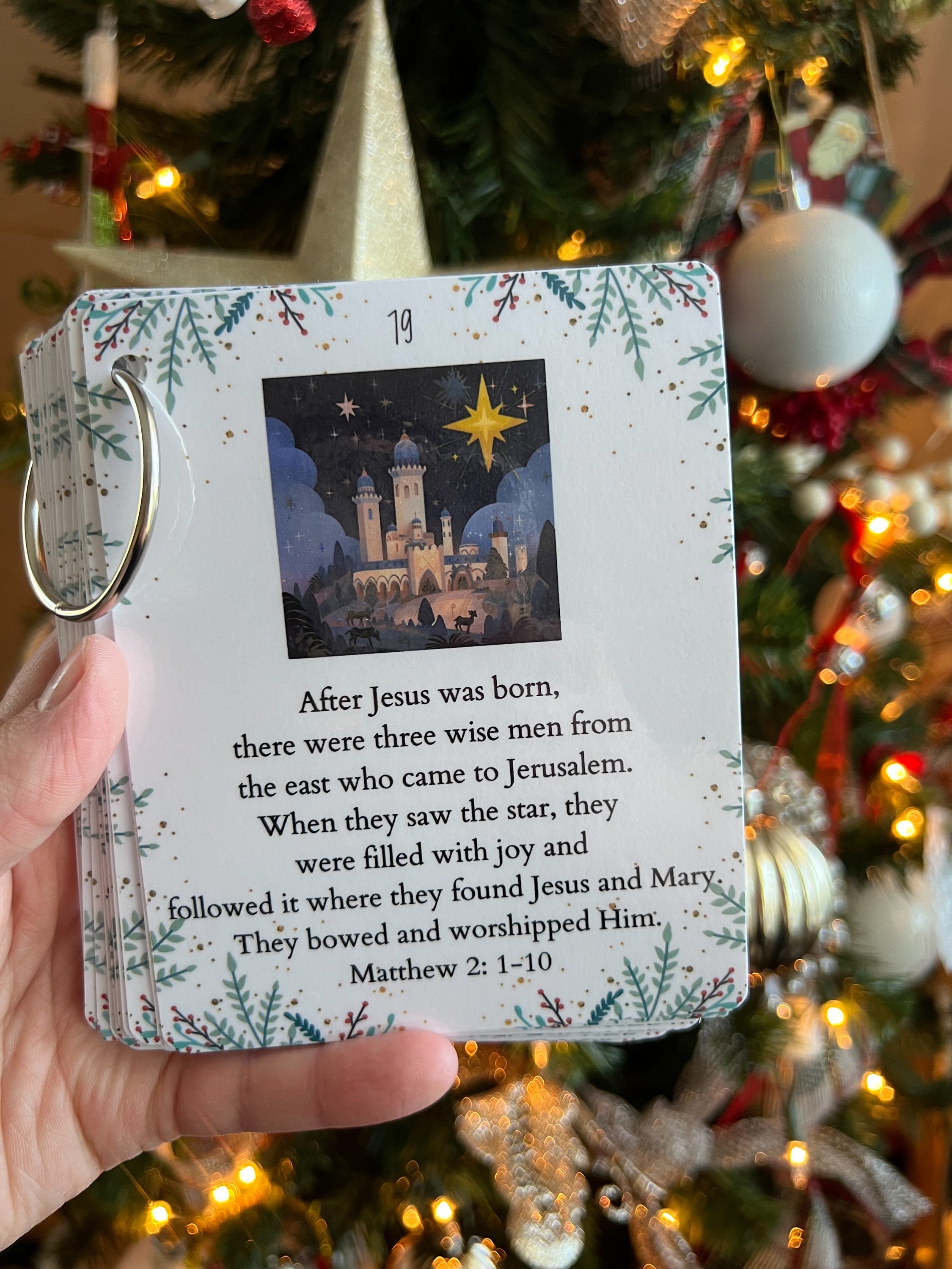 The Nativity Story Flash Cards Christmas Advent Scripture Cards ...