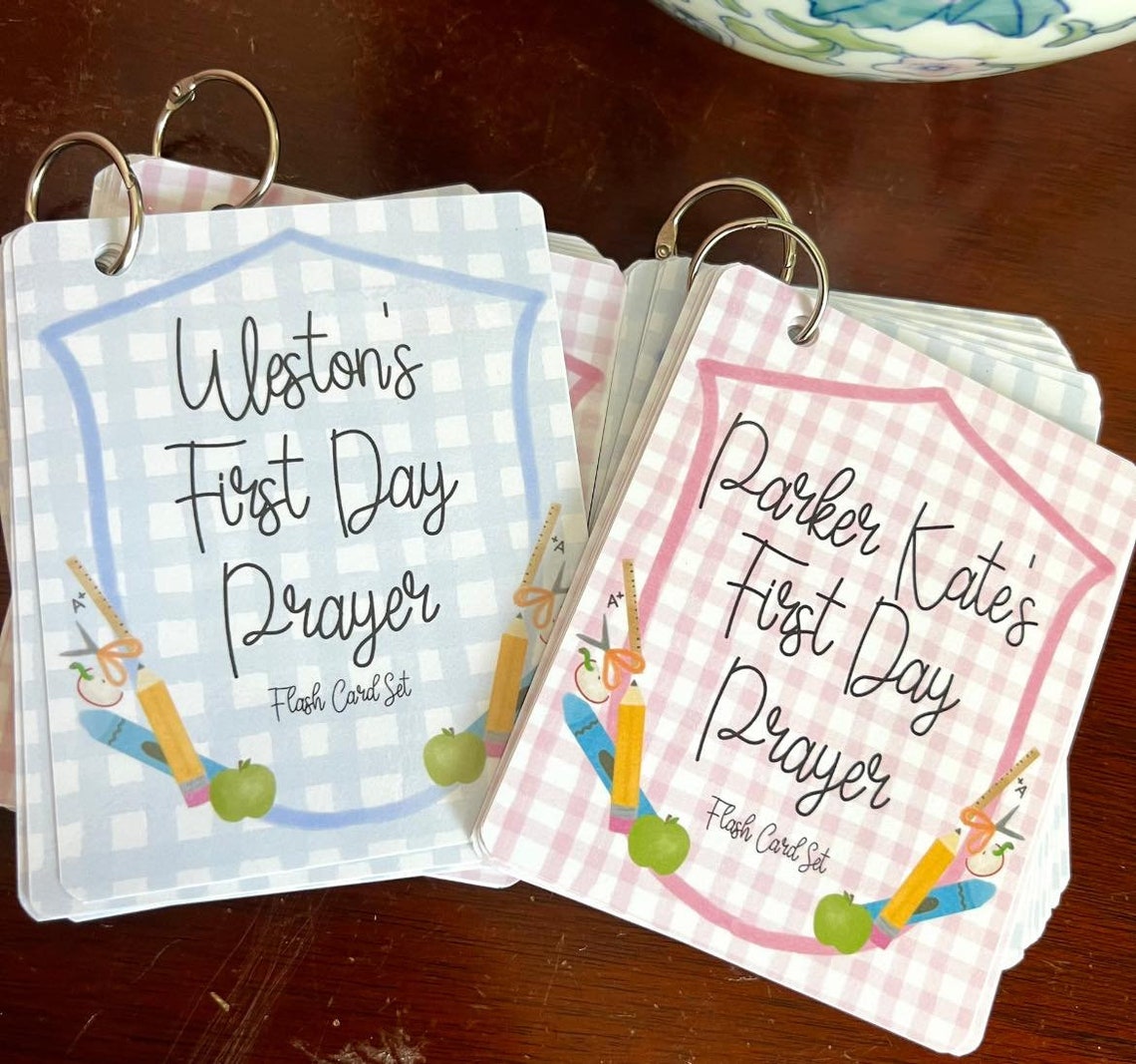 First Day Prayer Flash Cards Scripture Cards Christian Toddler Kids ...