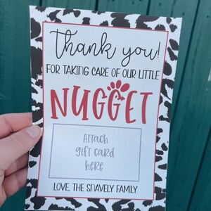 Teacher Appreciation Gift Card Holder: Little Nugget Printable (digital ...