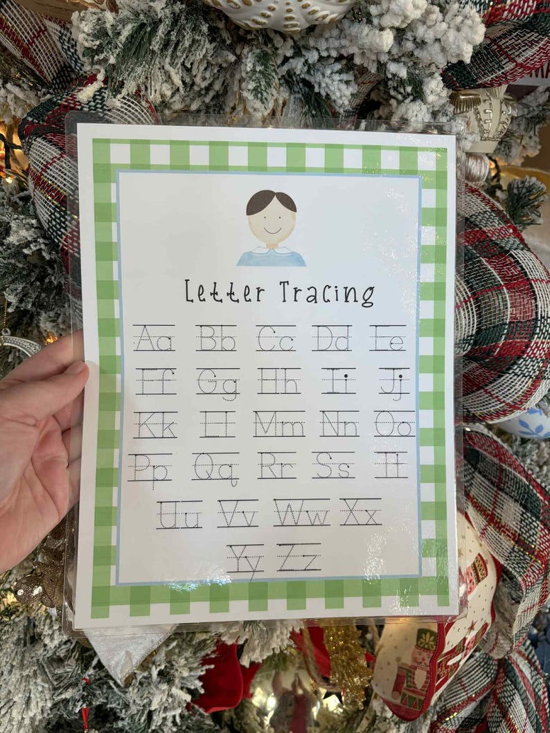 Personalized ABC Name Tracing Book Christian Toddler Kids Activity ...