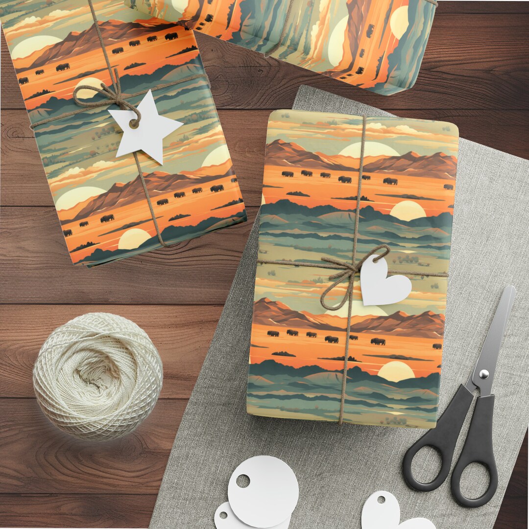Buffalo Wrapping Paper, Bison Gift Wrap - Etsy