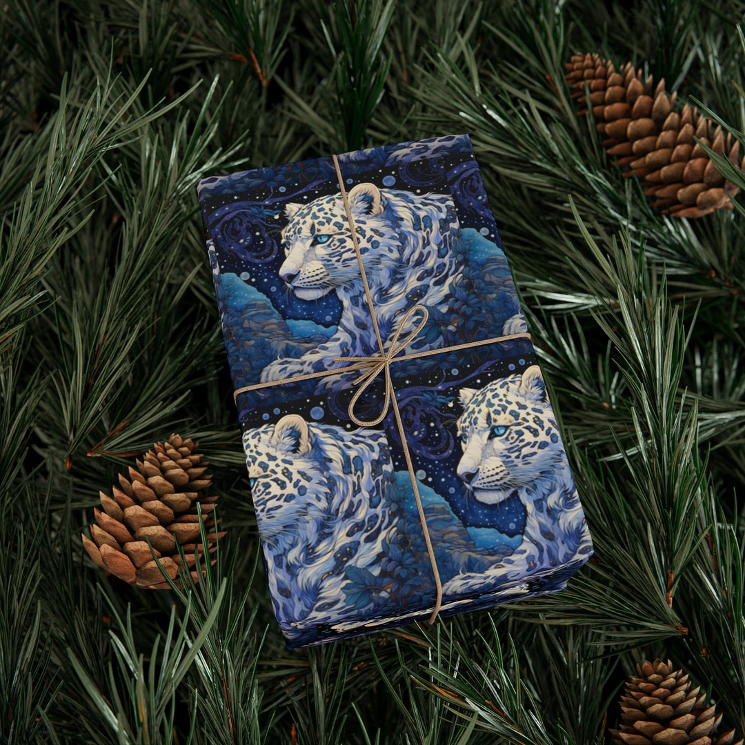 Snow Leopard Wrapping Paper Birthday Wrapping Paper - Etsy