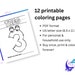 Kids Spanish Numbers and Counting Printable Coloring Pages - Etsy