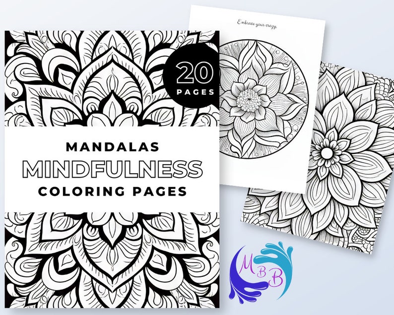 Mandalas Printable Coloring Pages With Mindfulness Phrases for Teens ...