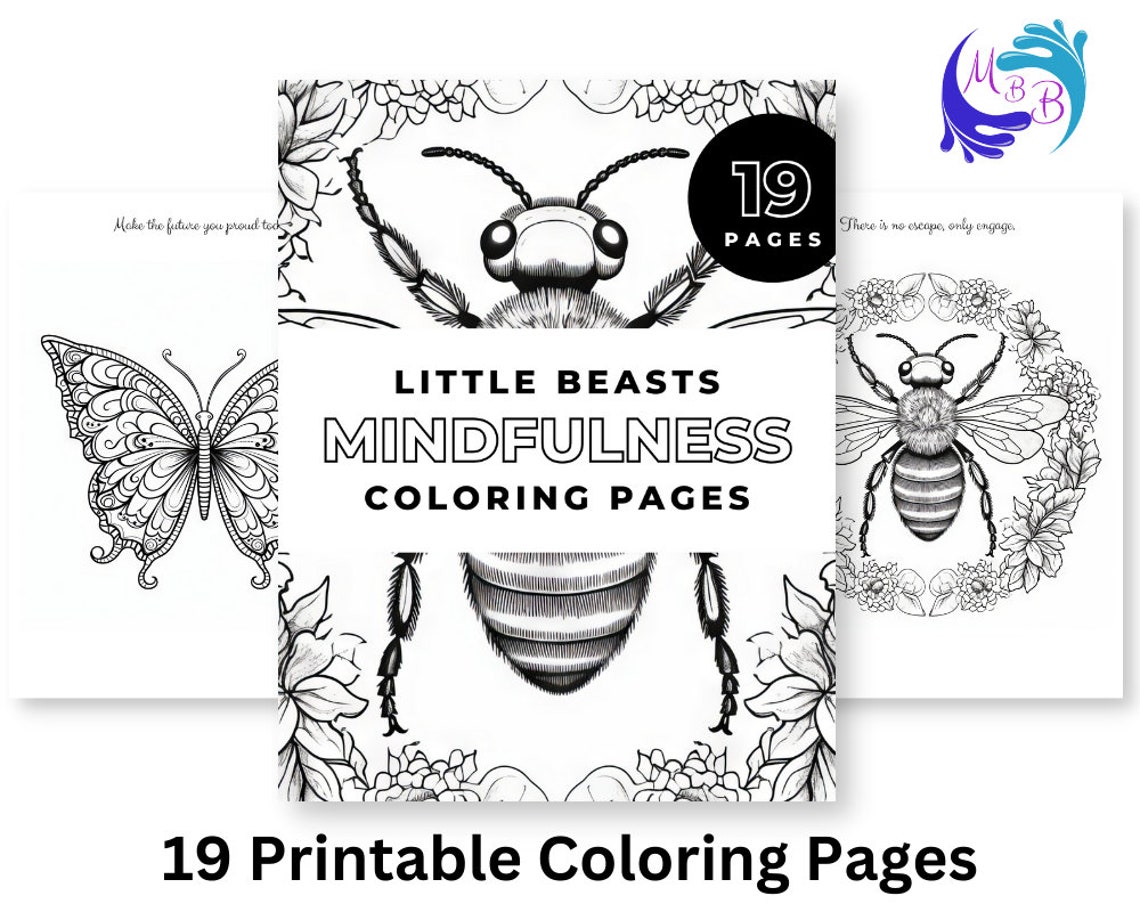 Butterflies, Birds, Bees, and Bugs Printable Coloring Pages With ...