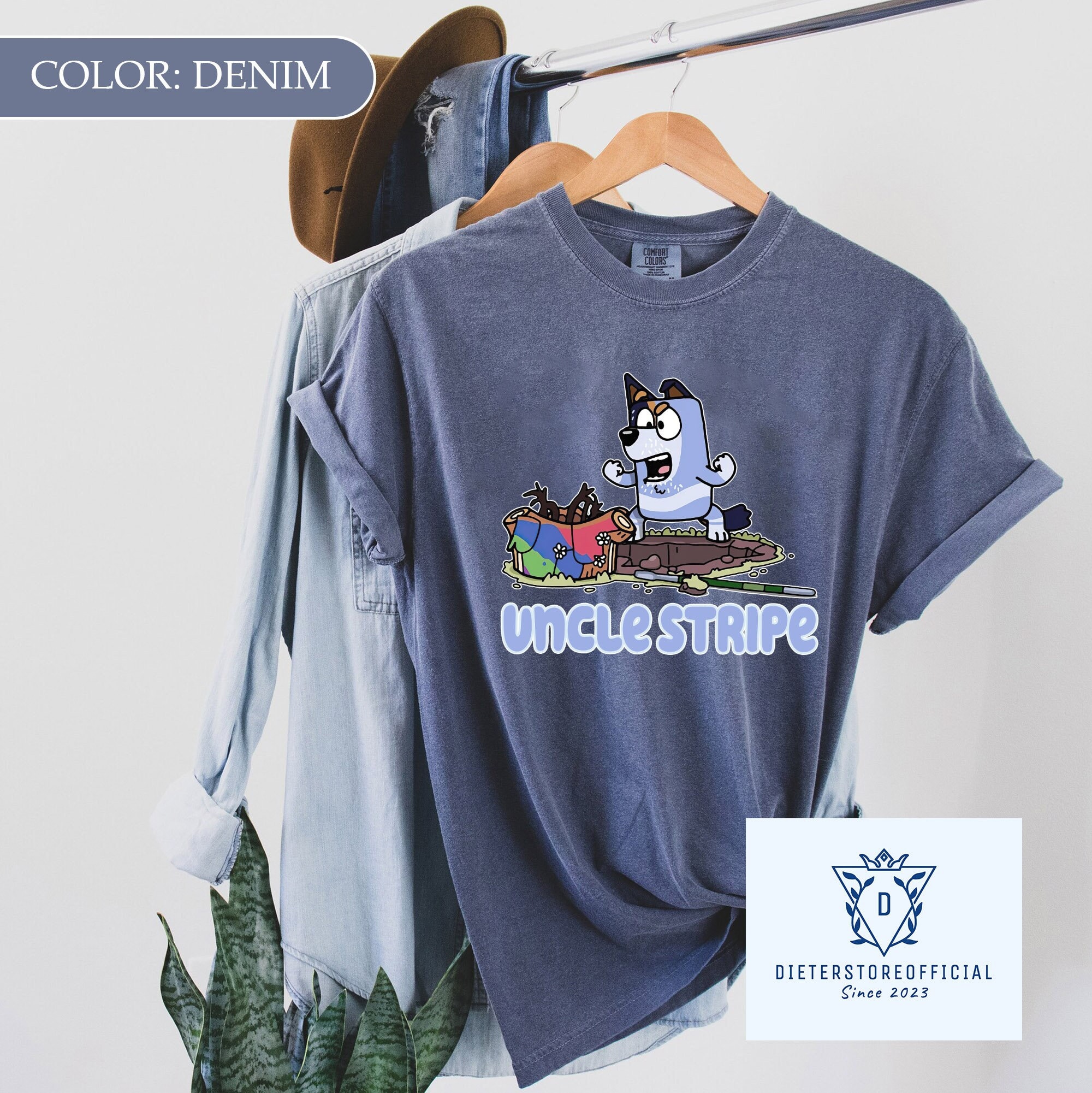 Bluey Uncle Stripe Heeler Shirt Bluey Uncle Shirt Bluey - Etsy