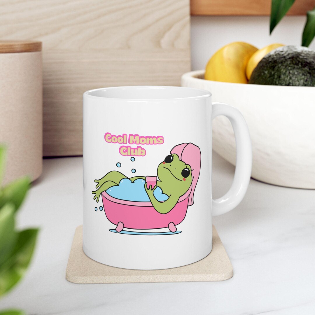 Cute Frog Mermaid Illustration Mug | Ceramic Coffee Cup 11oz 15oz - Etsy