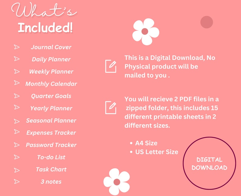 Apple Planner Simple Planner, Daily Digital Planner, Monthly Calendar ...