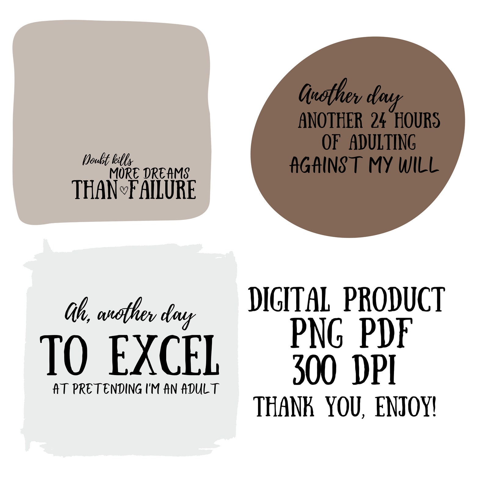 Funny Daily Quotes Affirmation Stickers Digital Planner Stickers ...