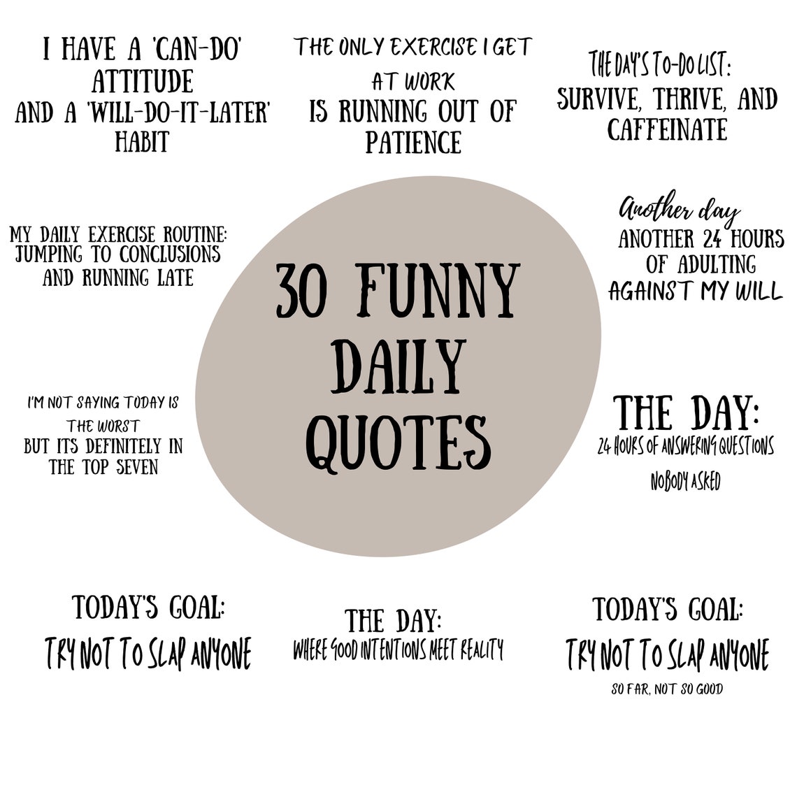 Funny Daily Quotes Affirmation Stickers Digital Planner Stickers ...