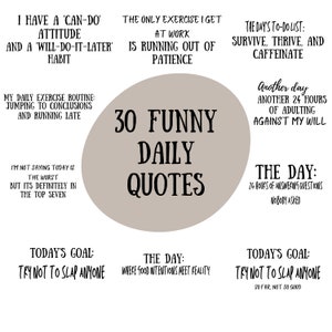 Funny Daily Quotes Affirmation Stickers Digital Planner Stickers ...