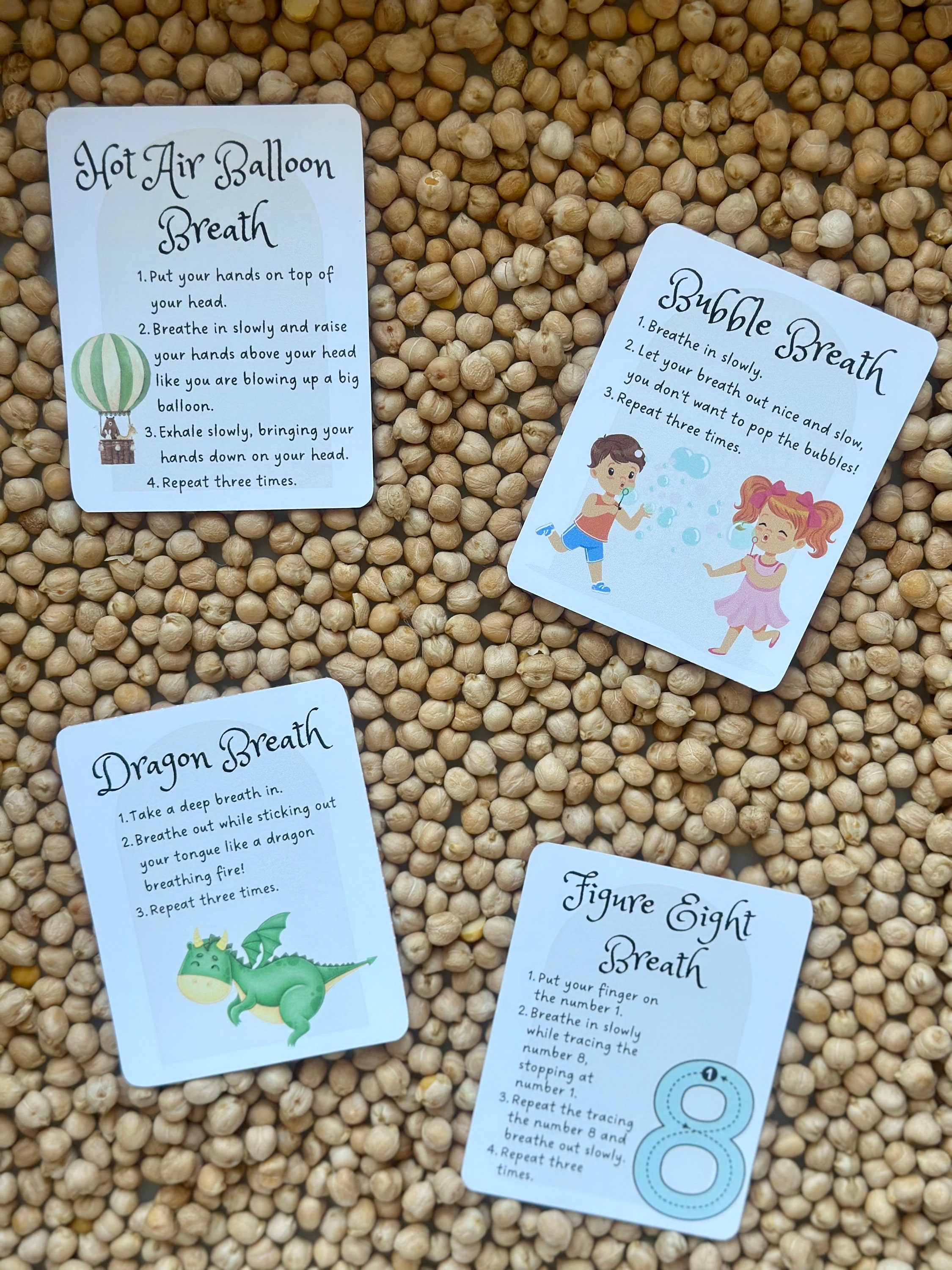 Mindfulness Flash Cards Positive Affirmations Visuals Breathing ...