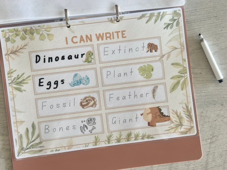 My Dinosaur Busy Book Printable Toddler Activities Preschool - Etsy