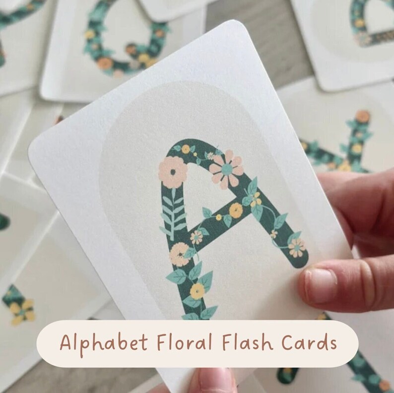Alphabet Flash Cards Printable Preschool Resources Toddler - Etsy