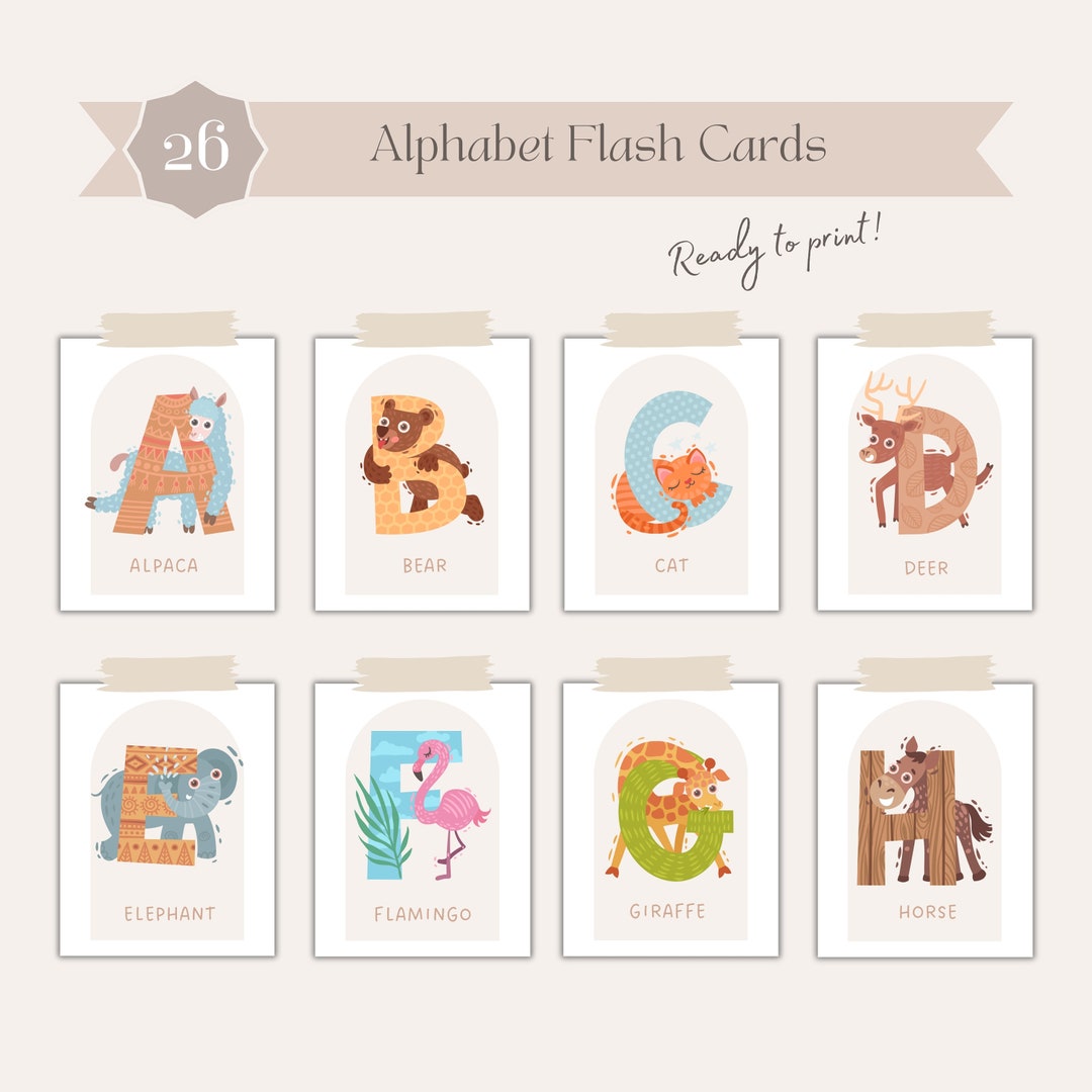 Alphabet Printable Flash Cards Preschool Resources Toddler Activities ...