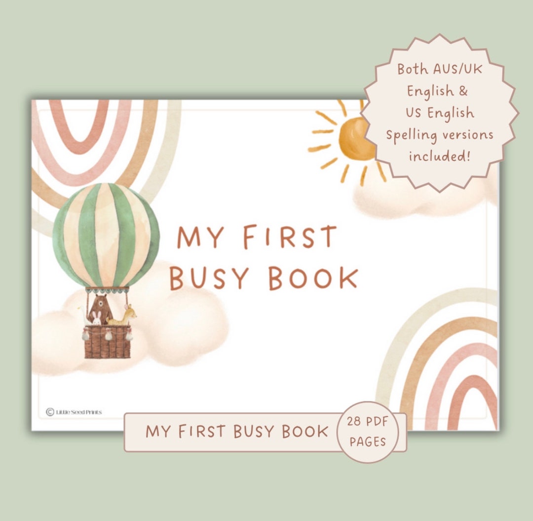 My First Busy Book Printable Toddler Quiet Book Preschool - Etsy