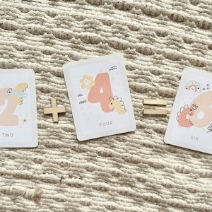 Number Flash Cards Printable Preschool Activity Counting - Etsy