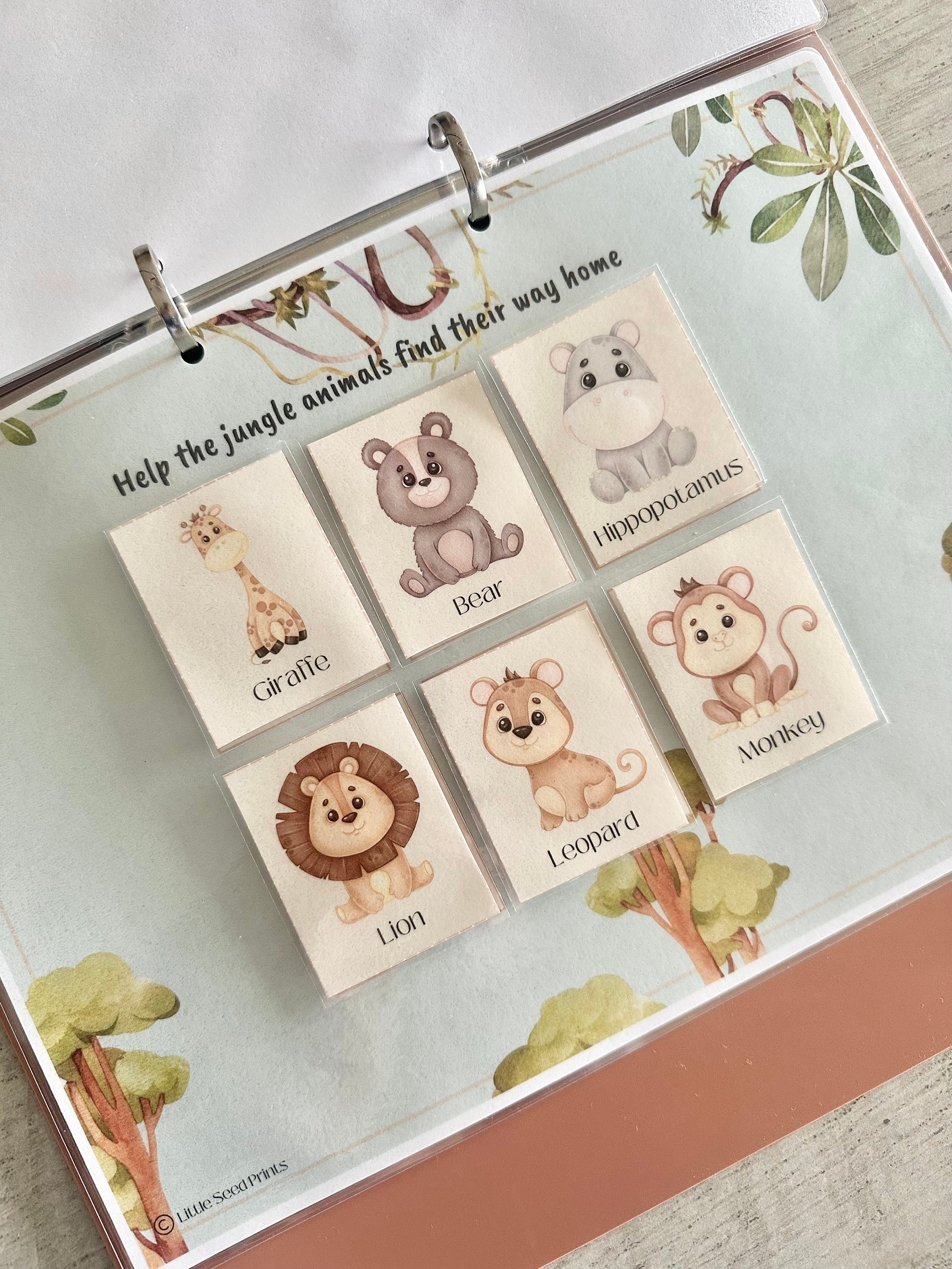 Animal Matching Game Printable Preschool Activity Toddler Resources ...