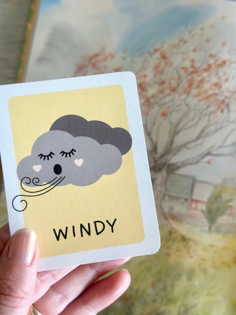 Weather Printable Flash Cards Preschool Resources Homeschool Materials ...