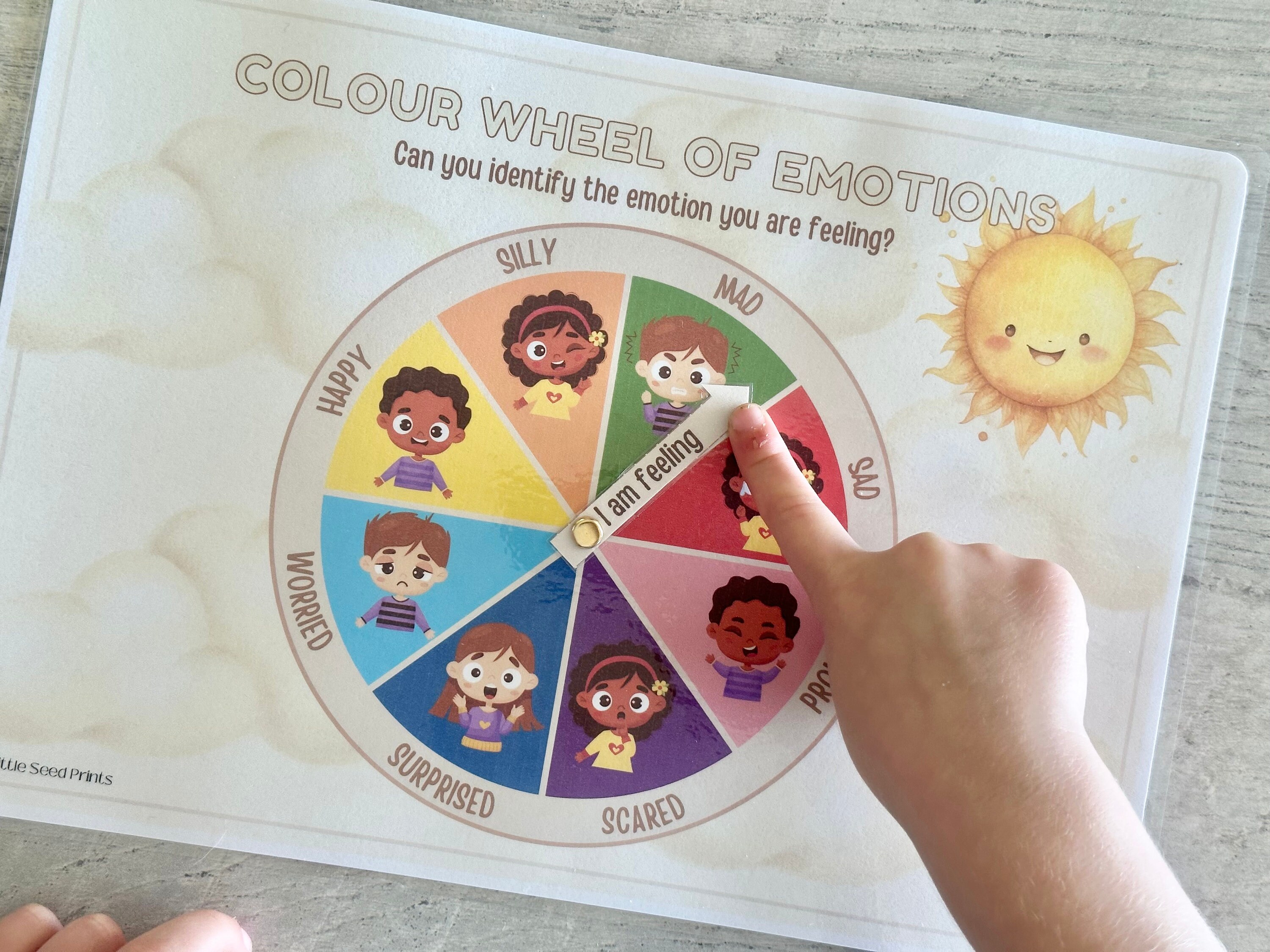 Colour Wheel of Emotions Printable for Kids Color Emotion Recognition ...