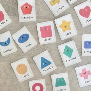 Shape Flash Cards Printable Preschool Resources Homeschool - Etsy