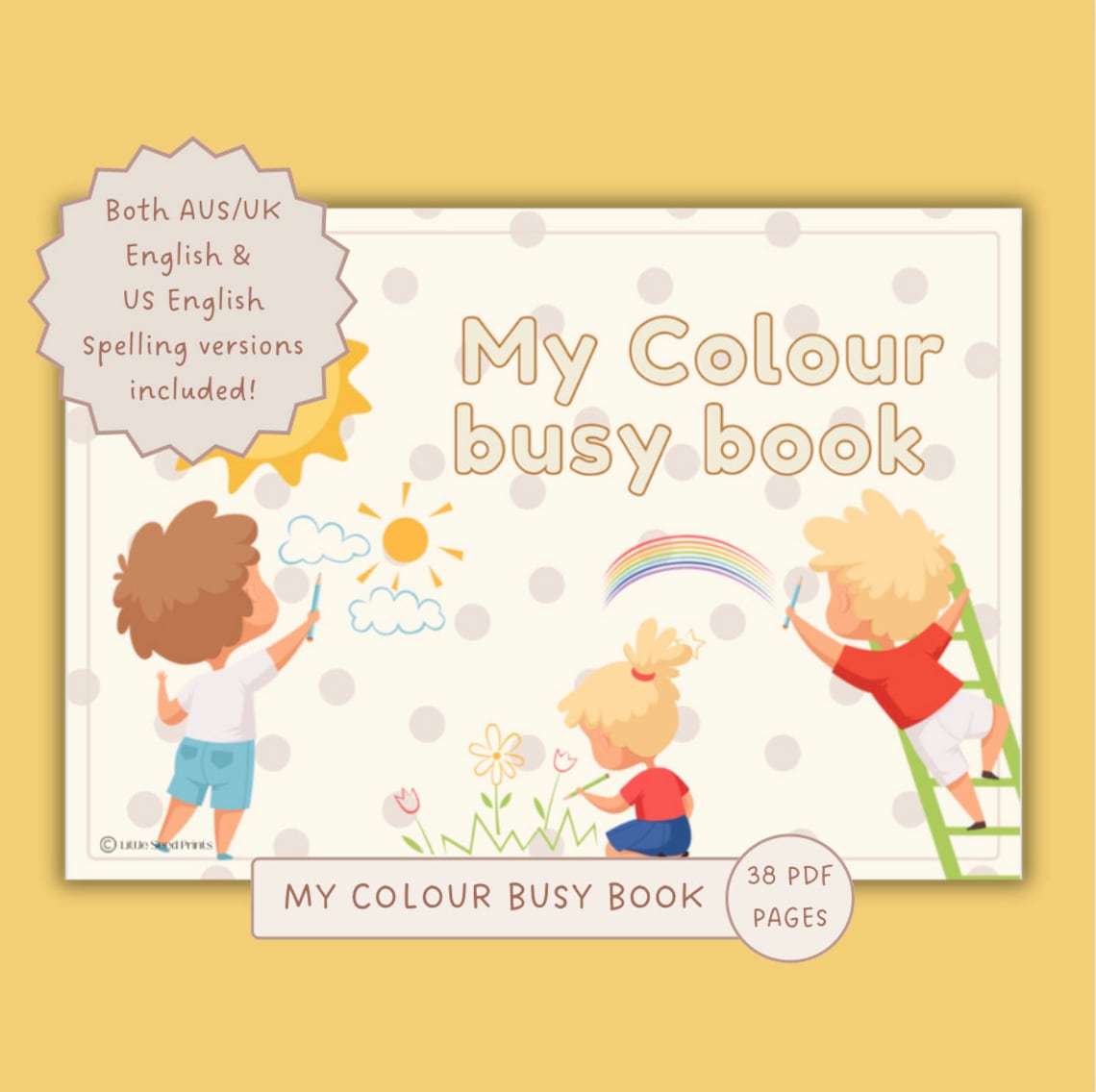 Colour Sorting Busy Book Printable Preschool Color Activity Homeschool ...