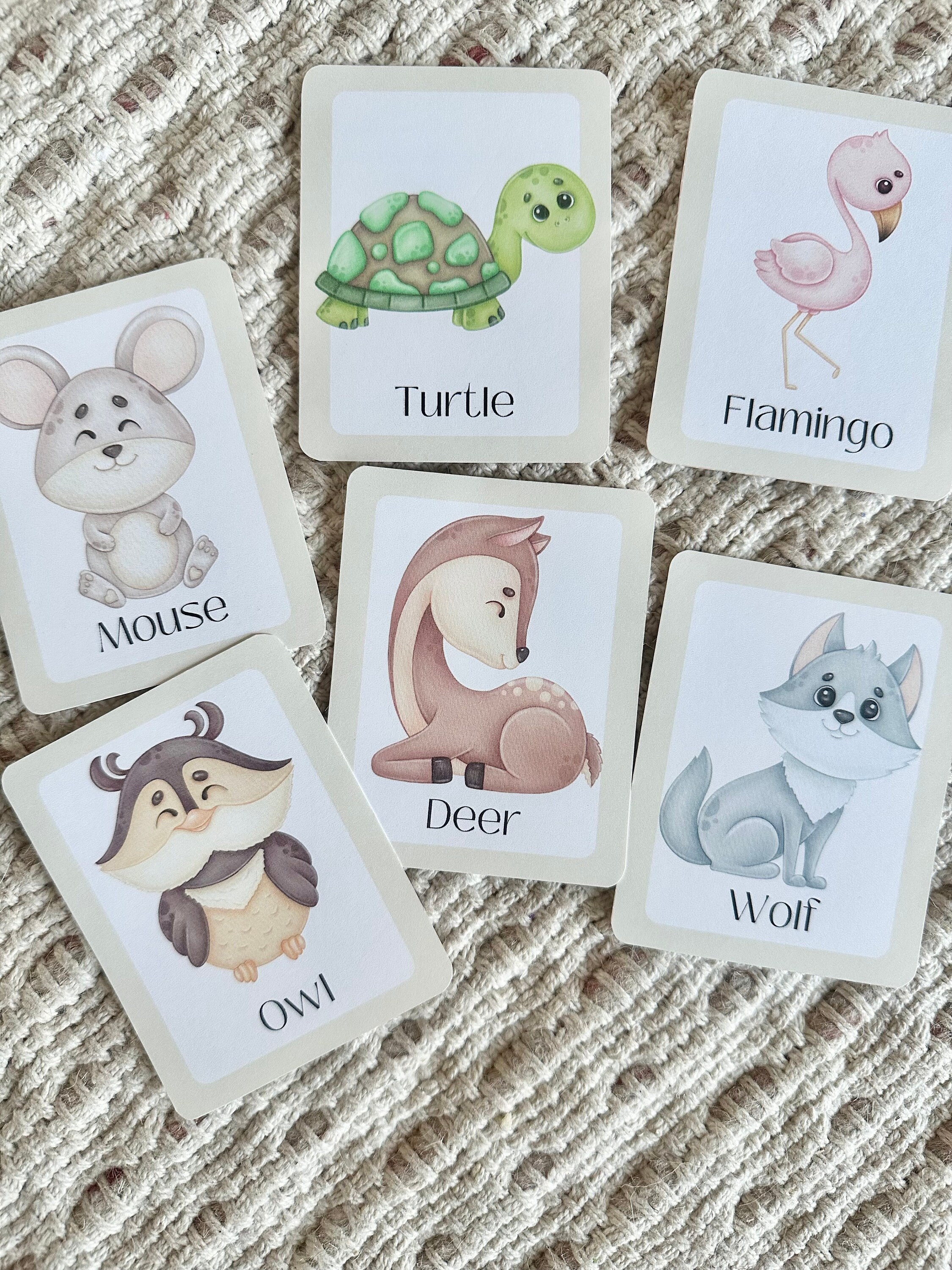 Animal Printable Flash Cards Toddler Resources Preschool - Etsy