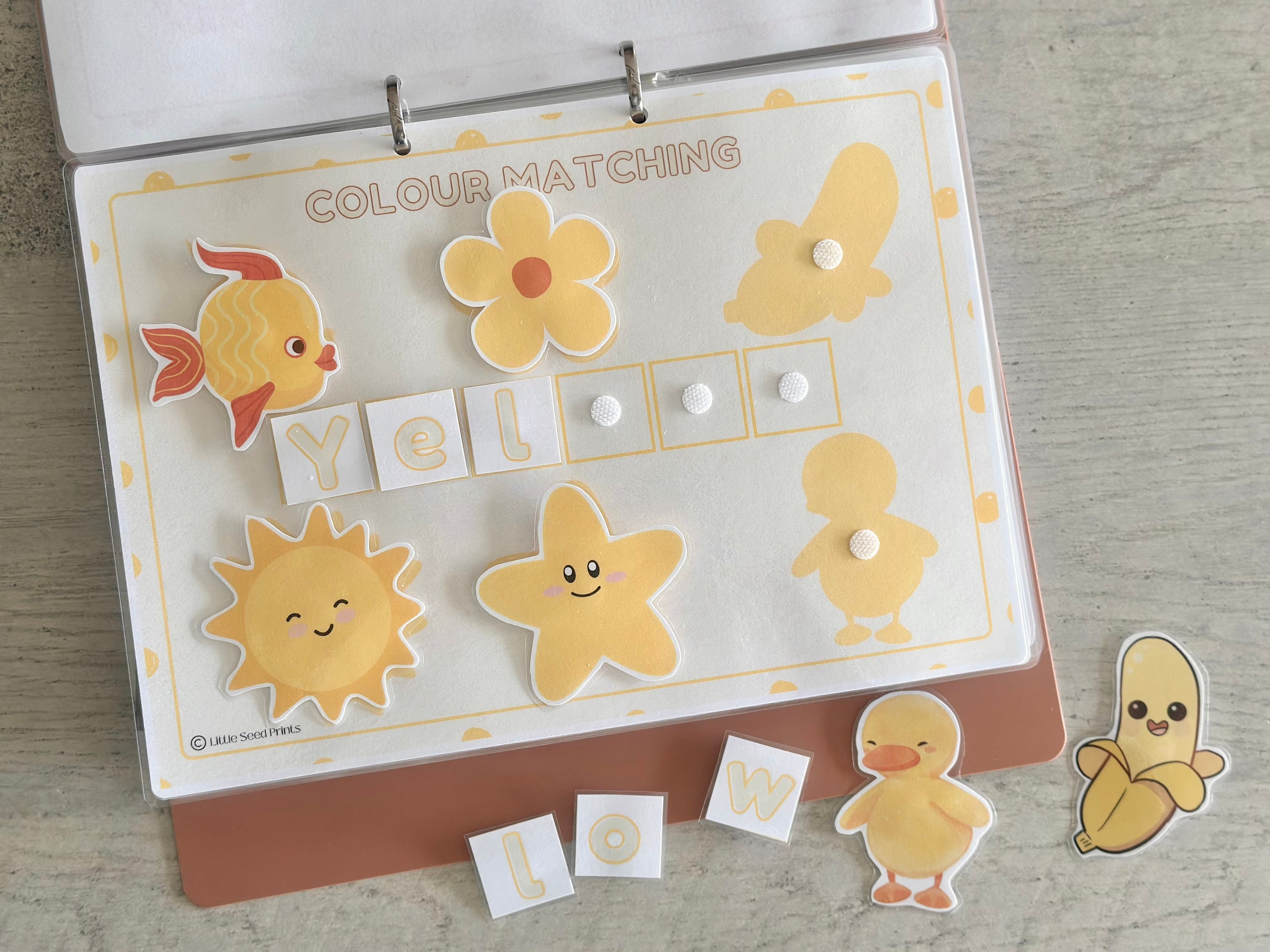 Colour Sorting Busy Book Printable Preschool Color Activity Homeschool ...