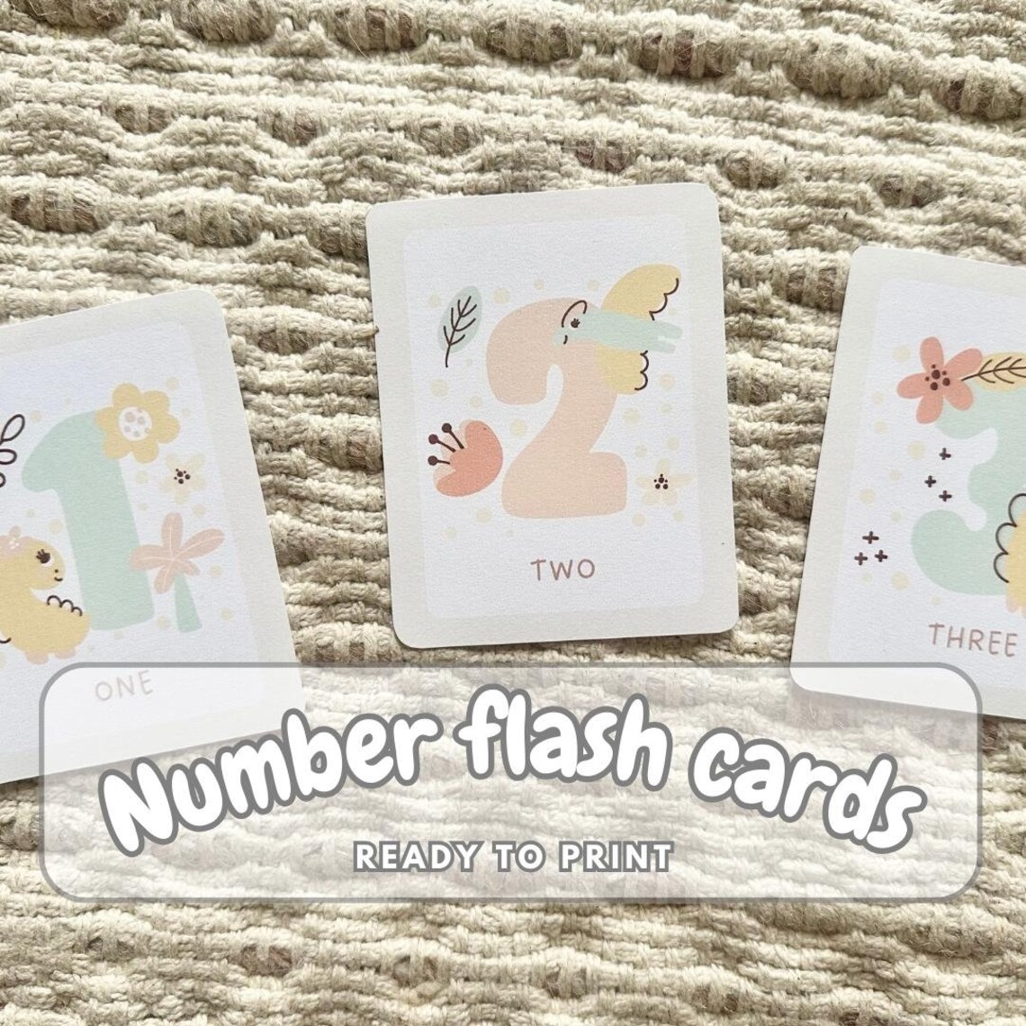 Number Flash Cards Printable Preschool Activity Counting - Etsy