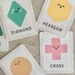 Shape Flash Cards Printable Preschool Resources Homeschool - Etsy