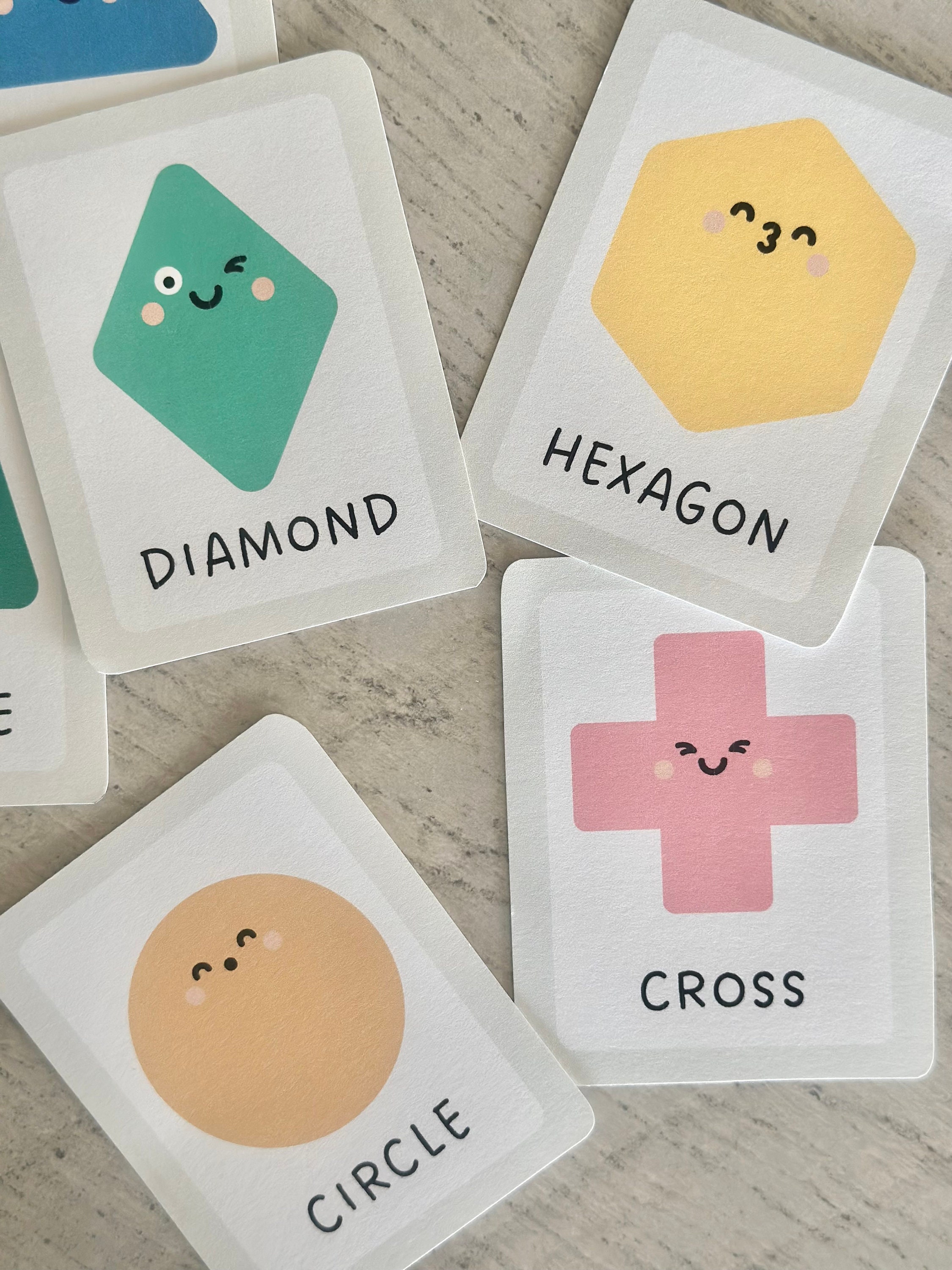 Shape Flash Cards Printable Preschool Resources Homeschool - Etsy