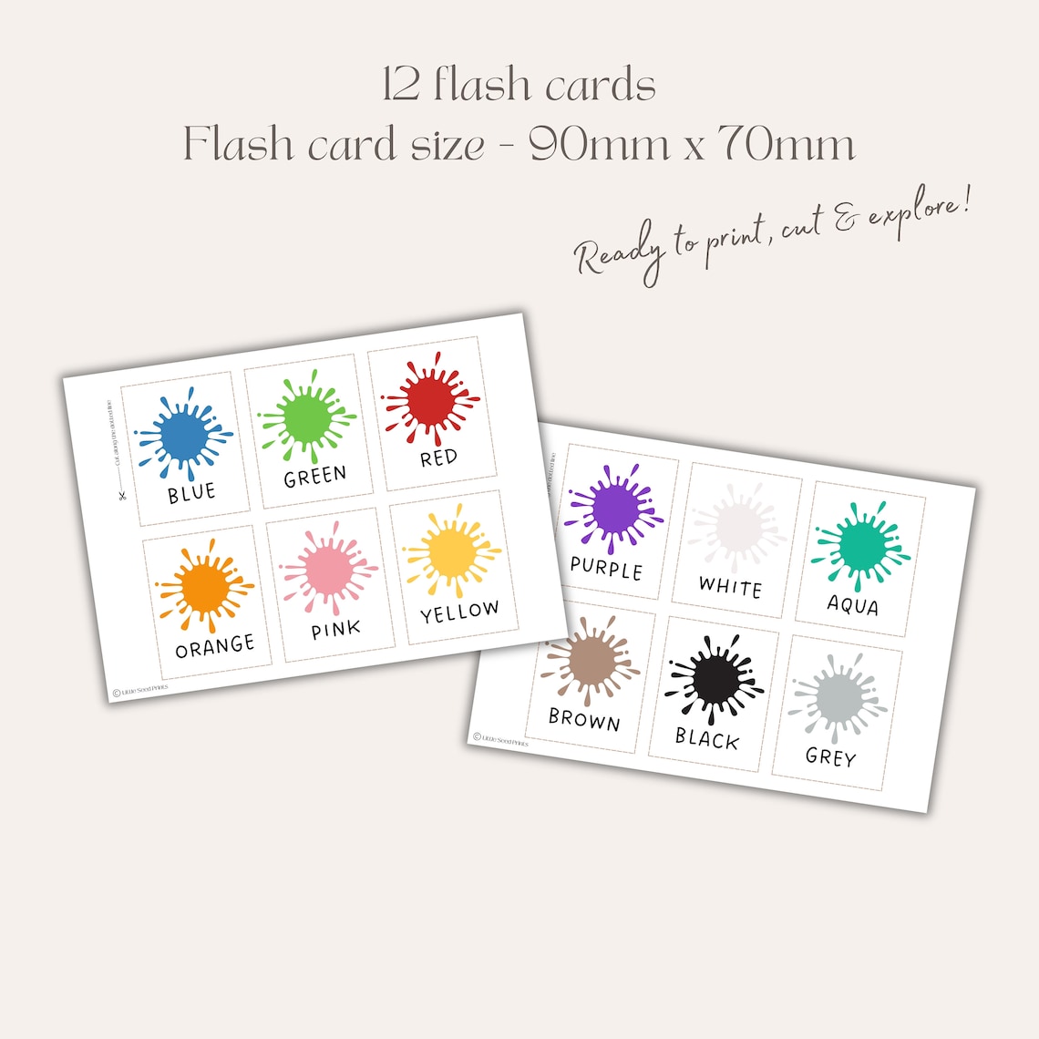 Colour Printable Flash Cards Preschool Teaching Resources Toddler ...