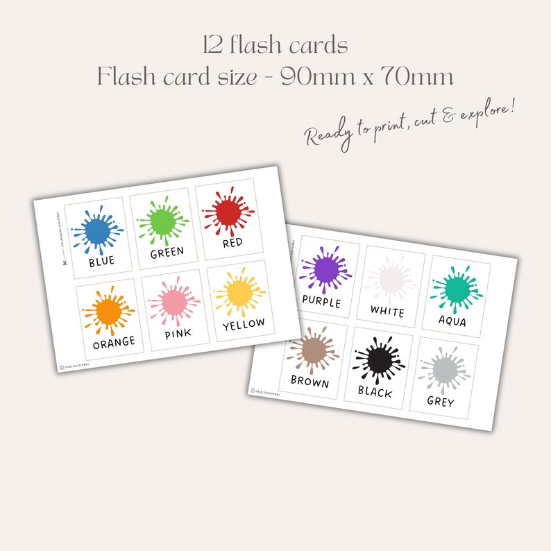 Colour Printable Flash Cards Preschool Teaching Resources Toddler ...